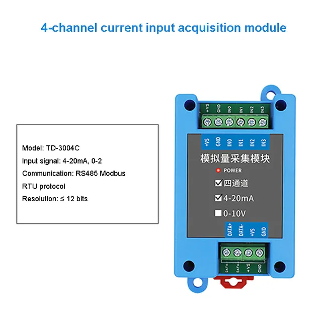 4 8 16 channel intelligent analog input data acquisition module modbus ...