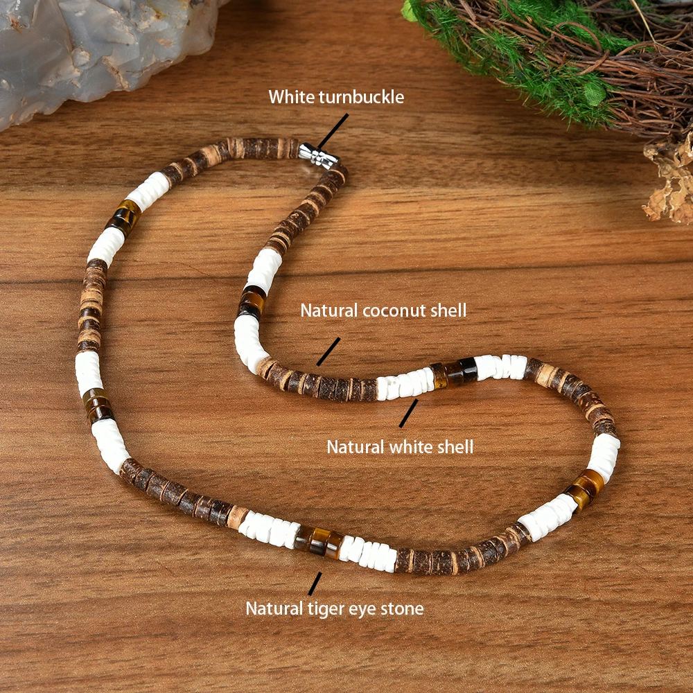 2023 Summer Beach Bohemian Men's Surfing Necklace Simple Geometry ...