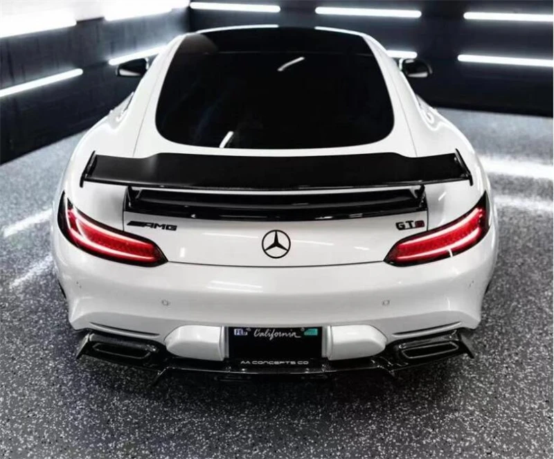 Real Carbon Fiber Spoiler For Mercedes Benz AMG GT GTS GTC C190 2015-2023 High Quality Rear Wing ...