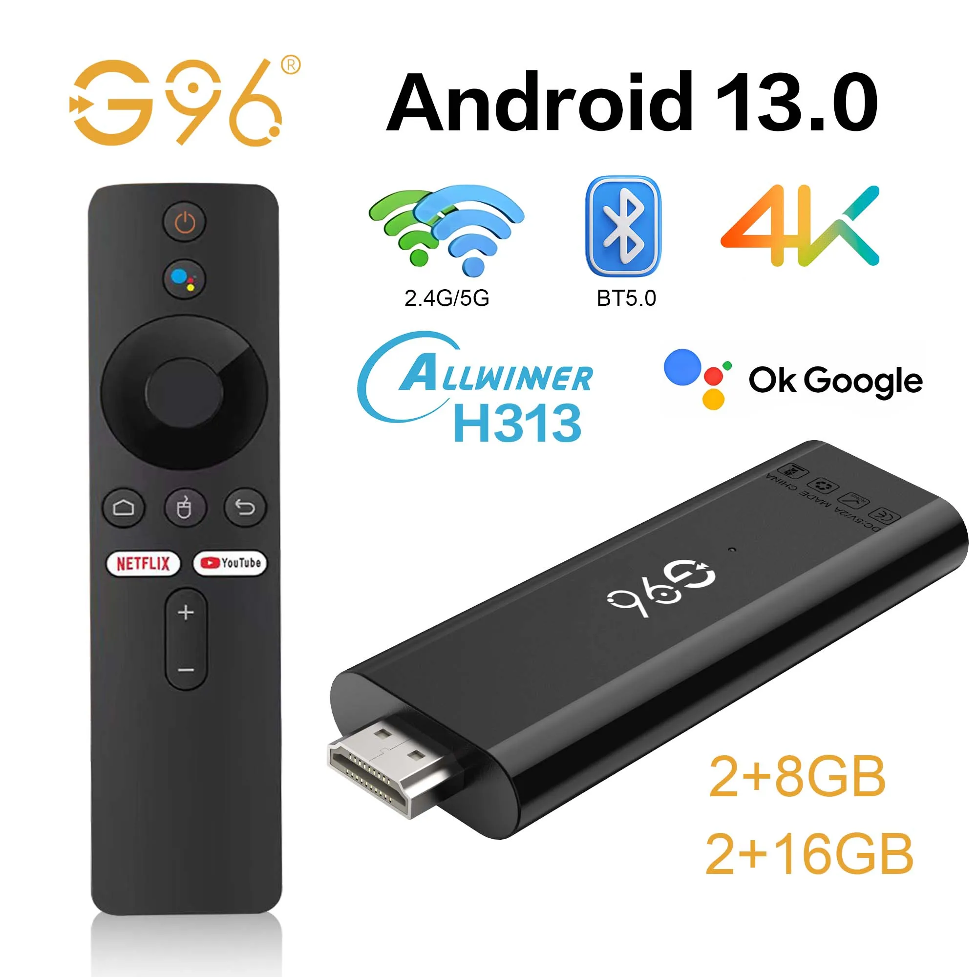 G96-ATV-Q6-TV-Stick-Android13-Allwinner-H313-Netflix-Chromecast-WiFi ...