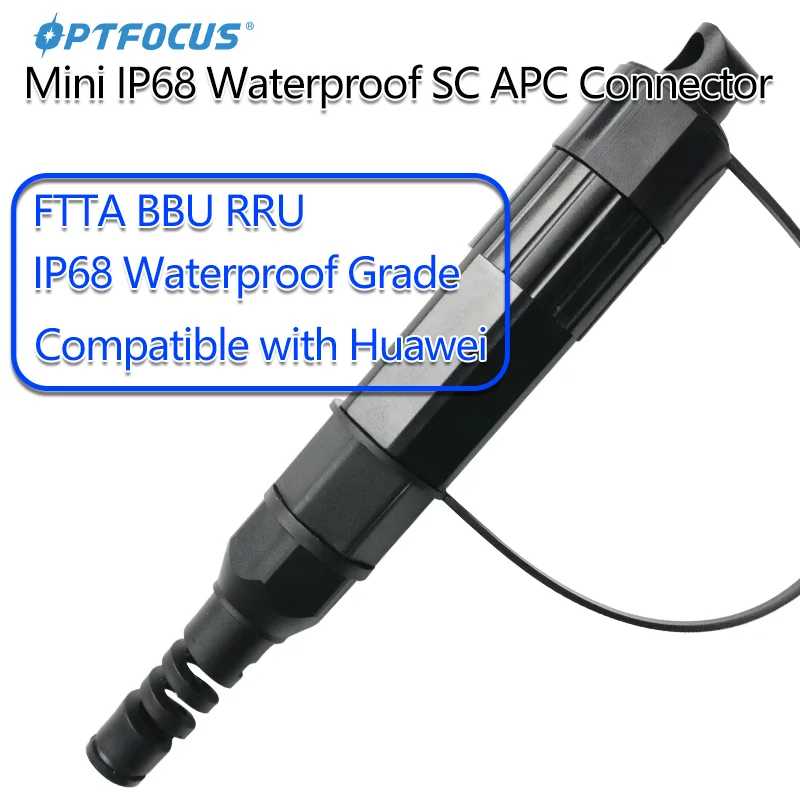 OPTFOCUS FTTH 방수 SC APC 고속 커넥터, 미니 IP68 FTTA BBU RRU FTTH 53mm 광섬유 SC ...