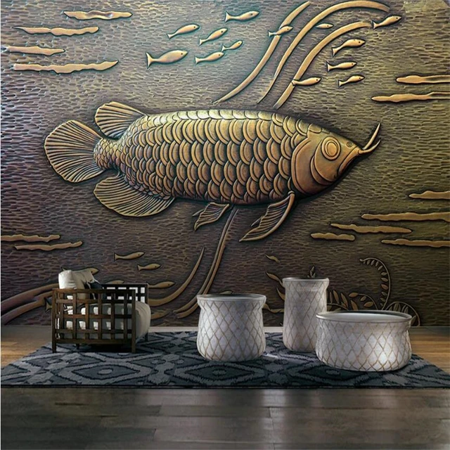 Golden Fish Wallpaper 3d