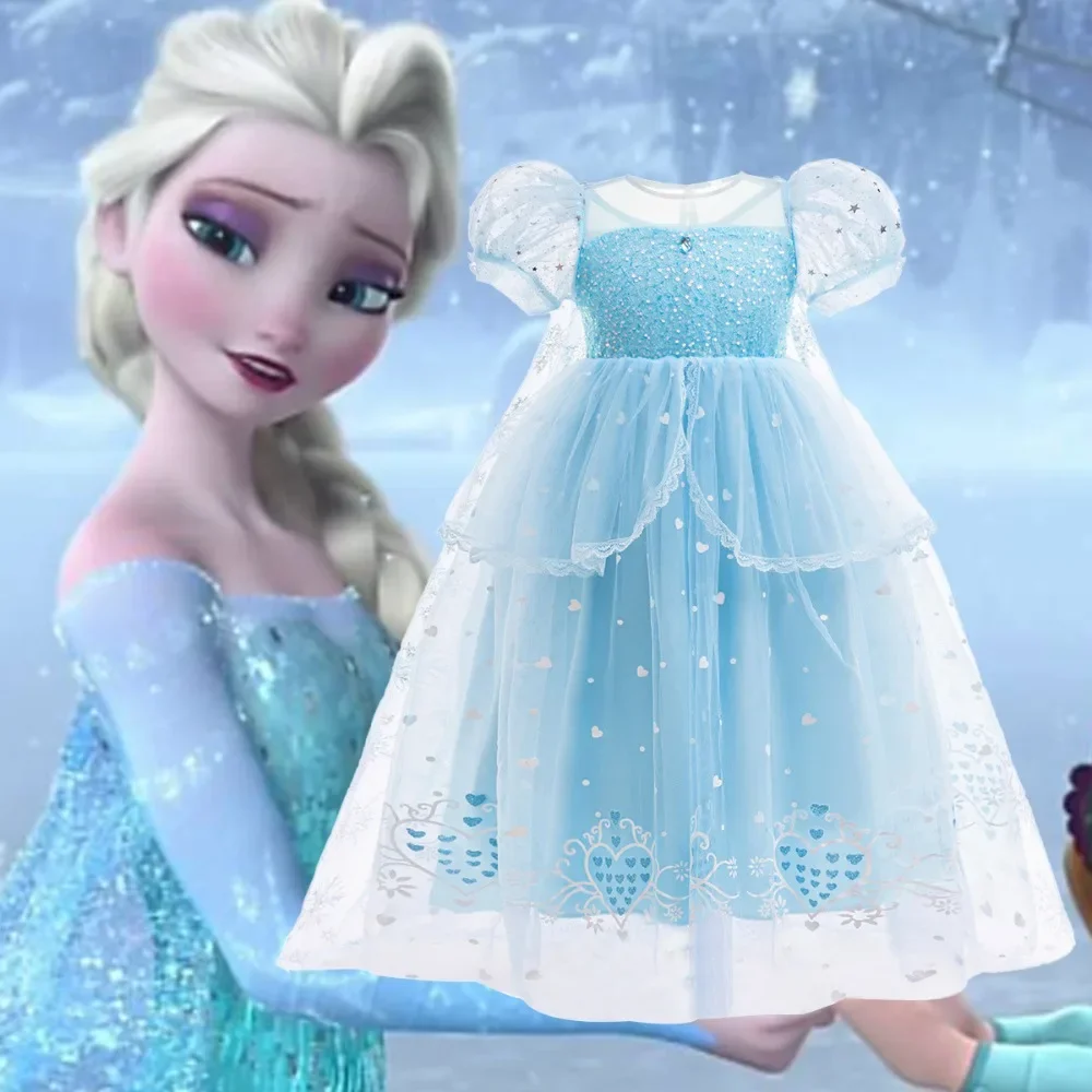 Frozen-Elsa-Princess-Dresses-Cosplay-Girls-The-Dress-Anime-Cosplay-Puff ...