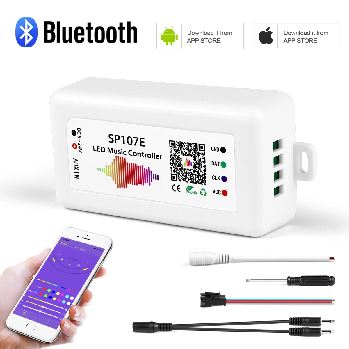 SP107E-DC5-24V-LED-Tape-Music-Controller-With-Wireless-Bluetooth ...