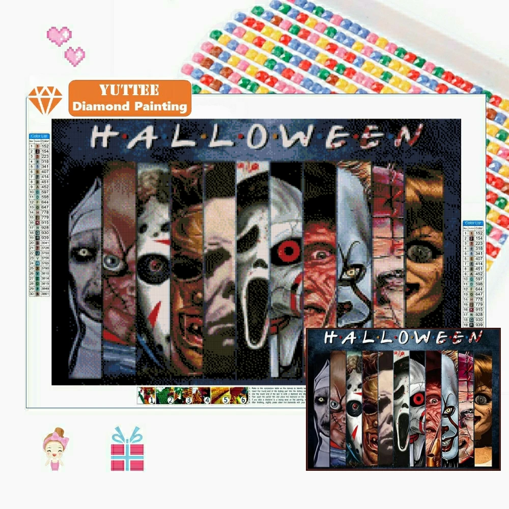 Halloween-Characters-Horror-Movie-5D-DIY-Diamond-Painting-Embroidery ...