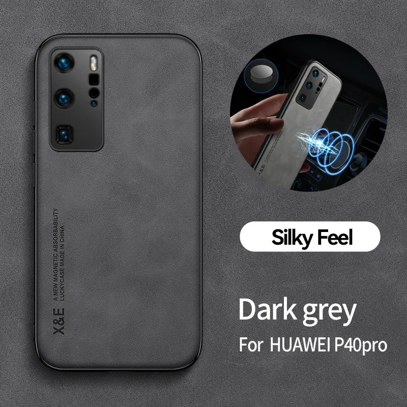 P40Pro-Case-Luxury-Leather-Car-Magnetic-Holder-Phone-Case-For-Huawei ...