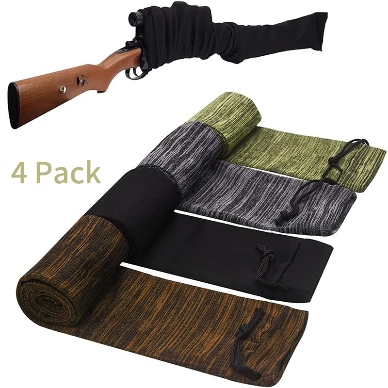 4pcs Silicone Treated Gun Socks 55 × 3.9 in Knit Gun Socks Flexible ...