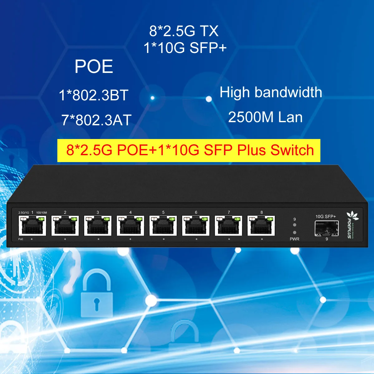 10G-SFP-Fiber-Uplink-8-Ports-2-5Gbe-Switch-2500Mbps-POE-Switch-With-DAC ...