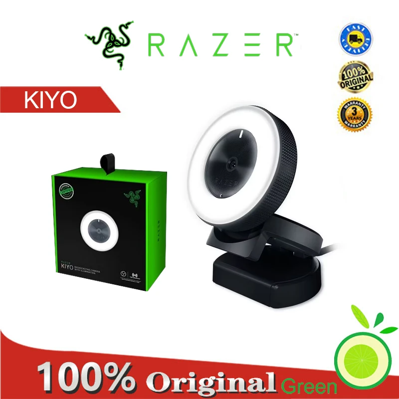 Razer Kiyo HD Computer Camera Ring Light Desktop Webcam, 1080P, 4MP ...