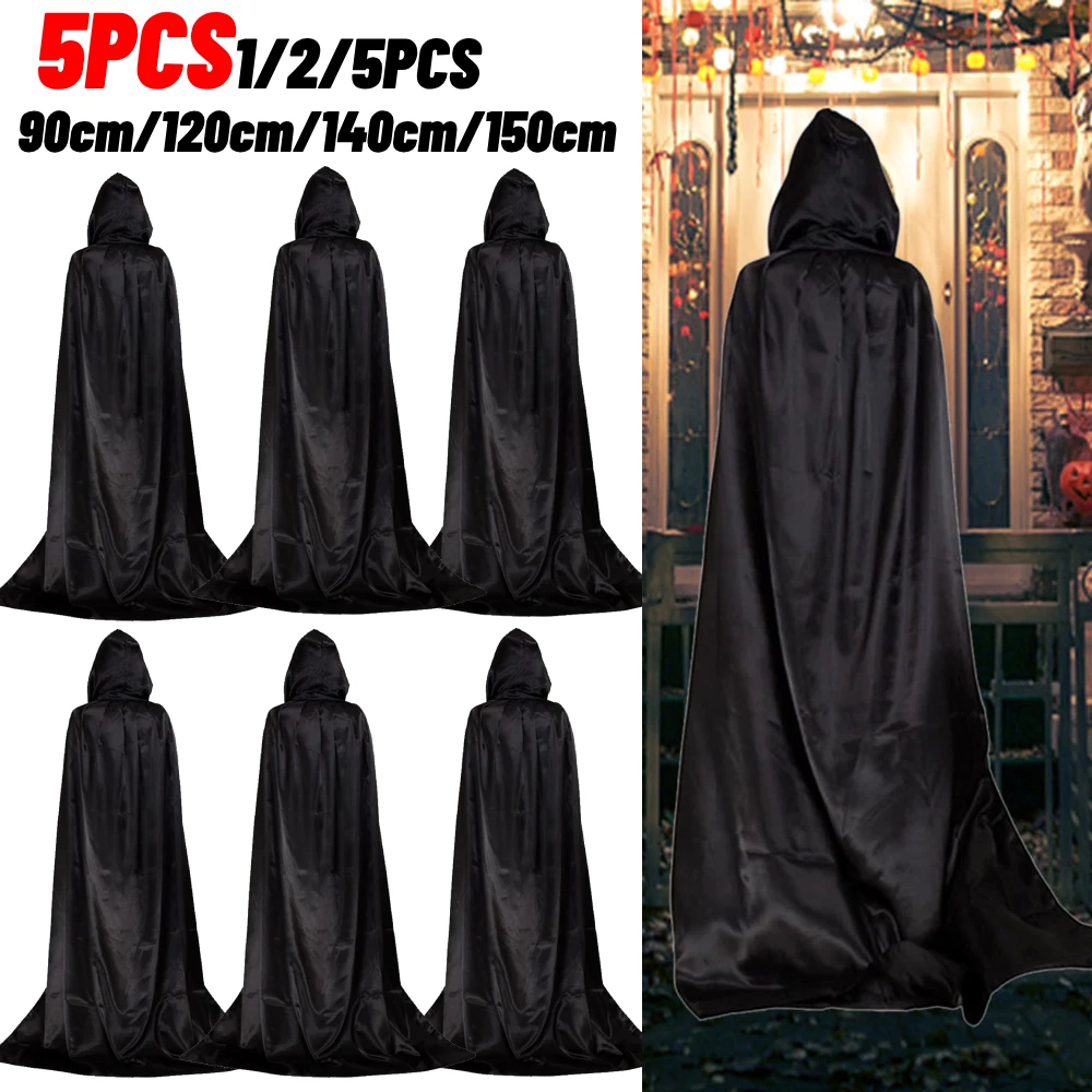Black Hooded Cloak For Men