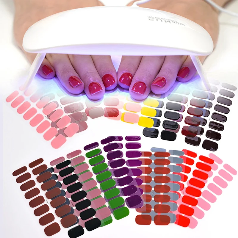 16pcs-Semi-Cured-Gel-Nail-Stickers-Strips-Patch-Sliders-Waterproof-Long ...