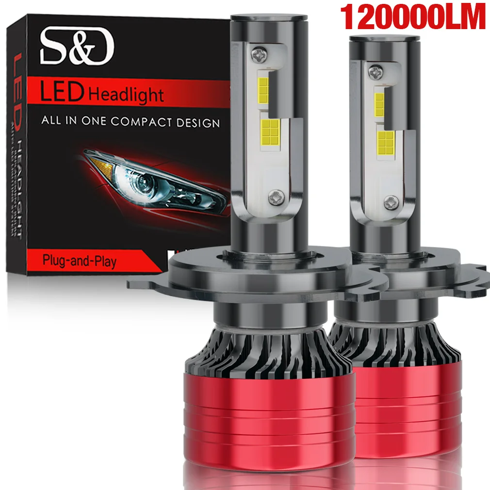 120000LM H7 Led Car Headlight Bulbs 3570 CSP H1 H3 H4 H8 H11 HB4 HB3 9005 9006 9012 HIR 5202 ...