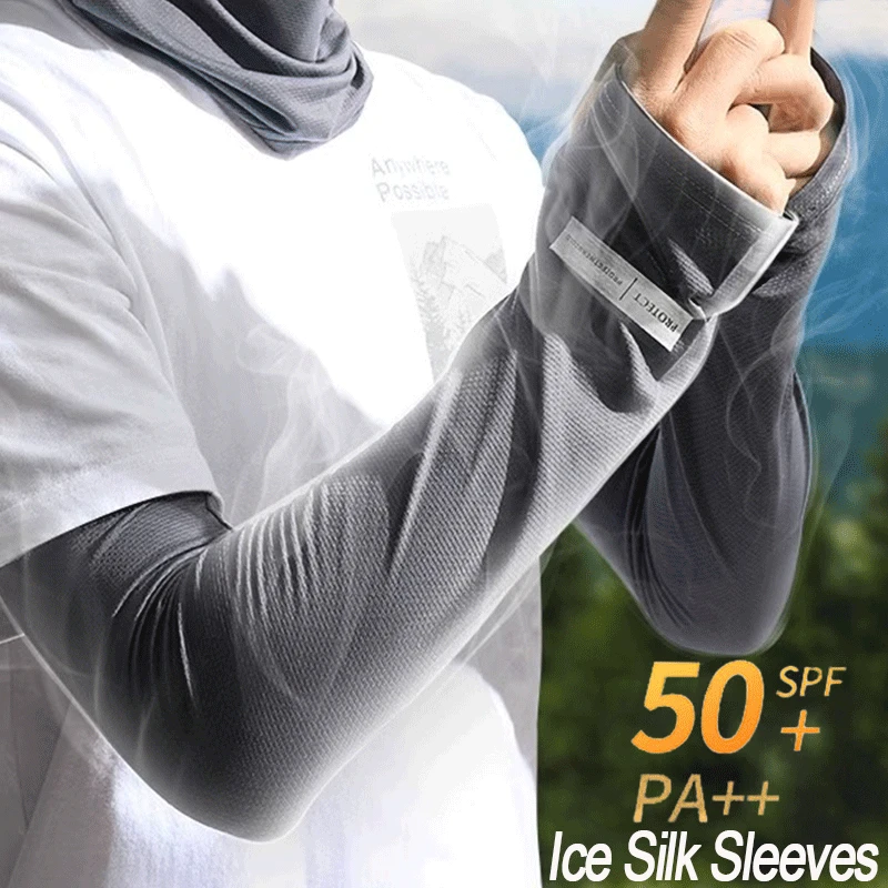 UV-Protection-Ice-Sleeves-Men-Women-Summer-Sun-Protection-Arm-Sleeves ...