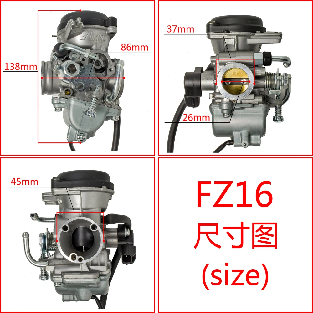 Motorcycle Carburetor For Yamaha FZ16 BYSON FZS FAZER 150 Motorcycle ...