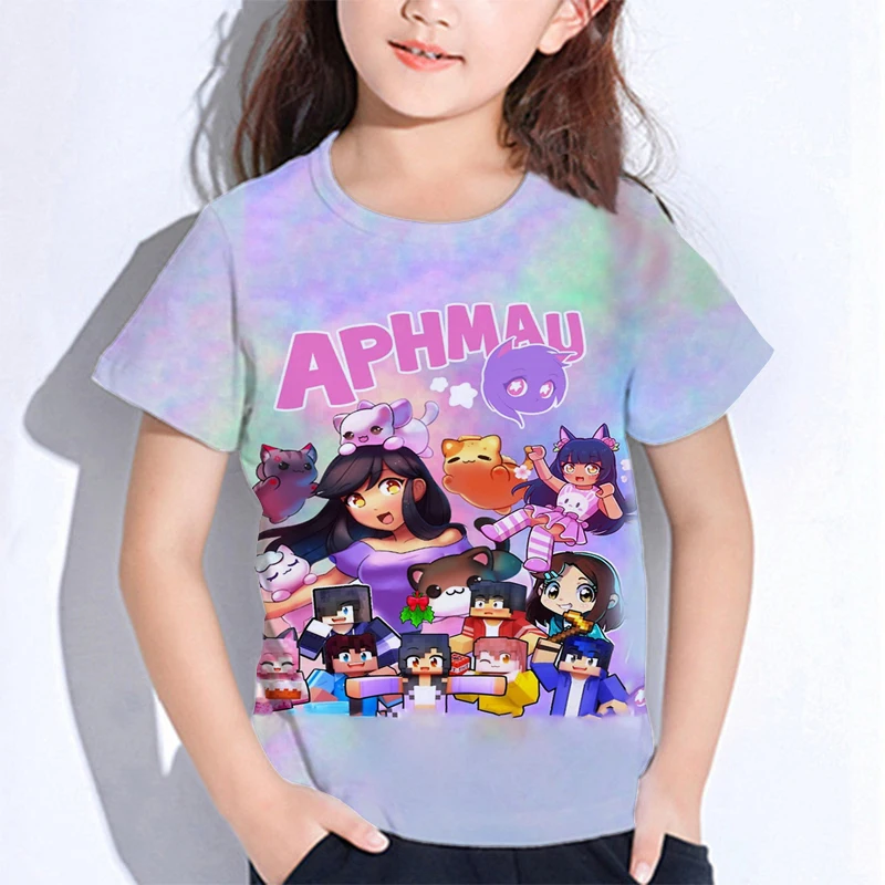 Aphmau-Meows-Cat-T-Shirts-Cartoon-Baby-T-shirts-Summer-Boys-Girls-Short ...