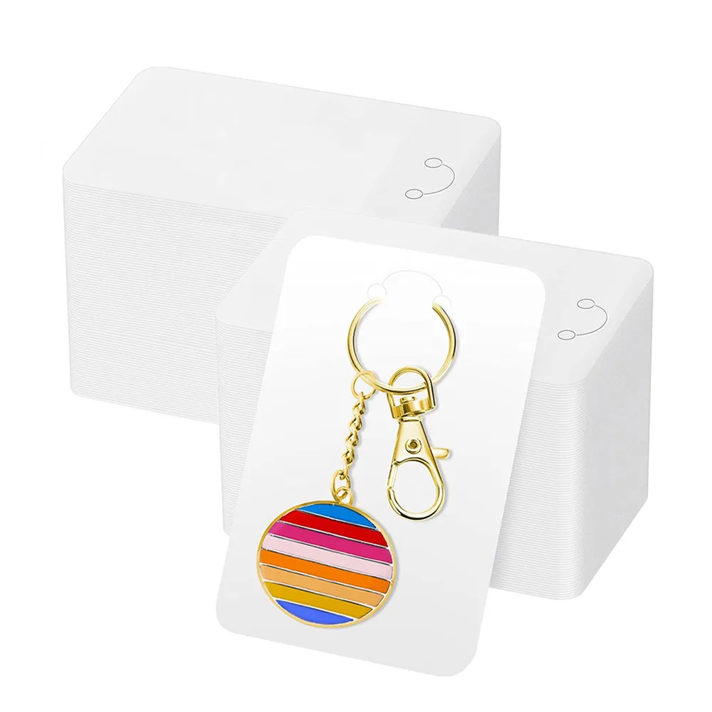 50pcs-Keychain-Display-Cards-Stand-Cardboard-Keyring-Jewelry-Holder ...