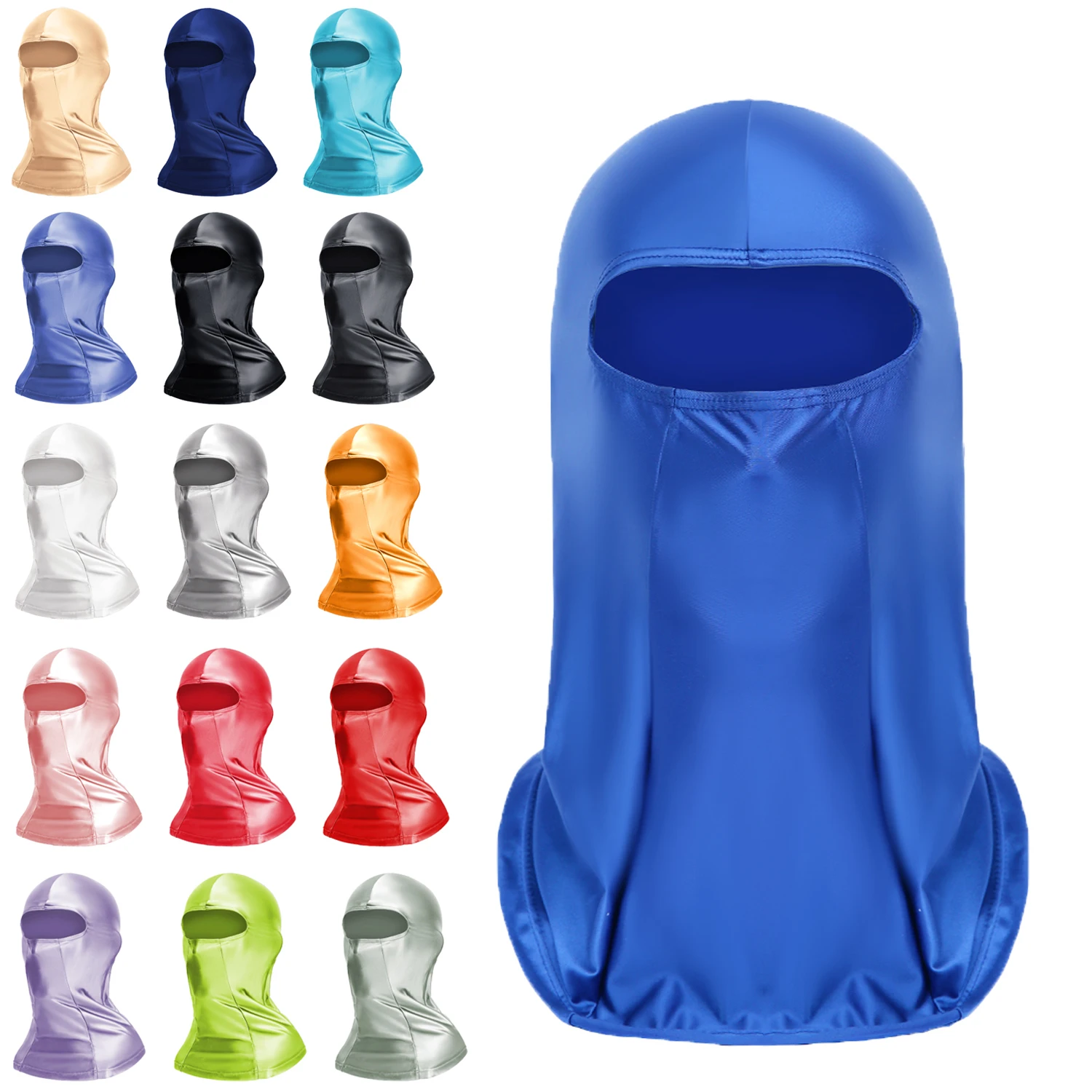 AMORESY Unisex Satin Full Face Spandex Ice Silk Headgear Sunscreen ...