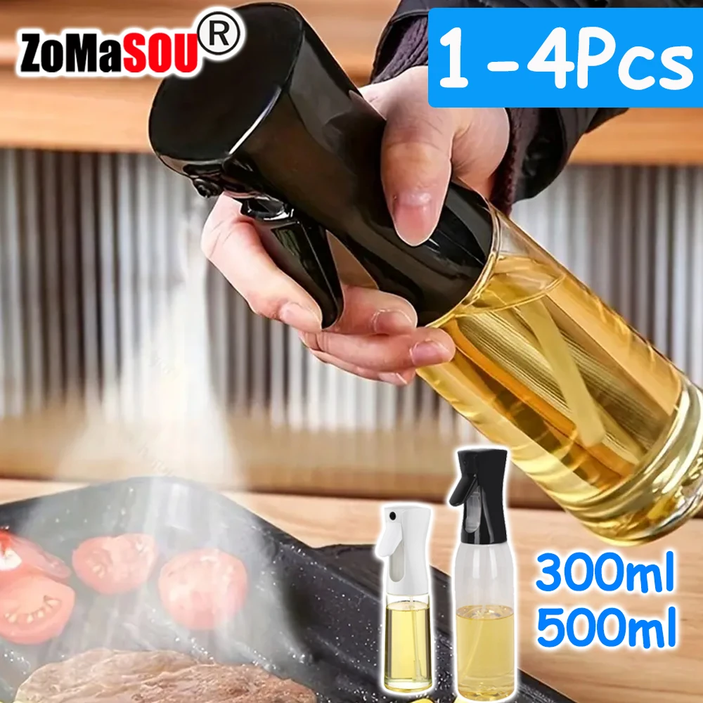 1-4Pcs-Plastic-Oil-Sprayer-Bottle-300ml-500ml-Oil-Dispenser-Seasoning ...