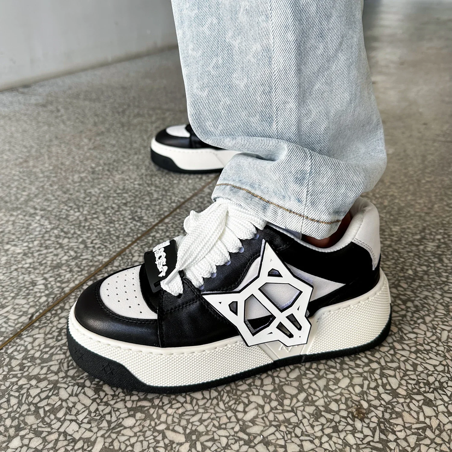 Women Men Naked Wolfe City Platform Sneakers 3D rubber wolfe heads ...