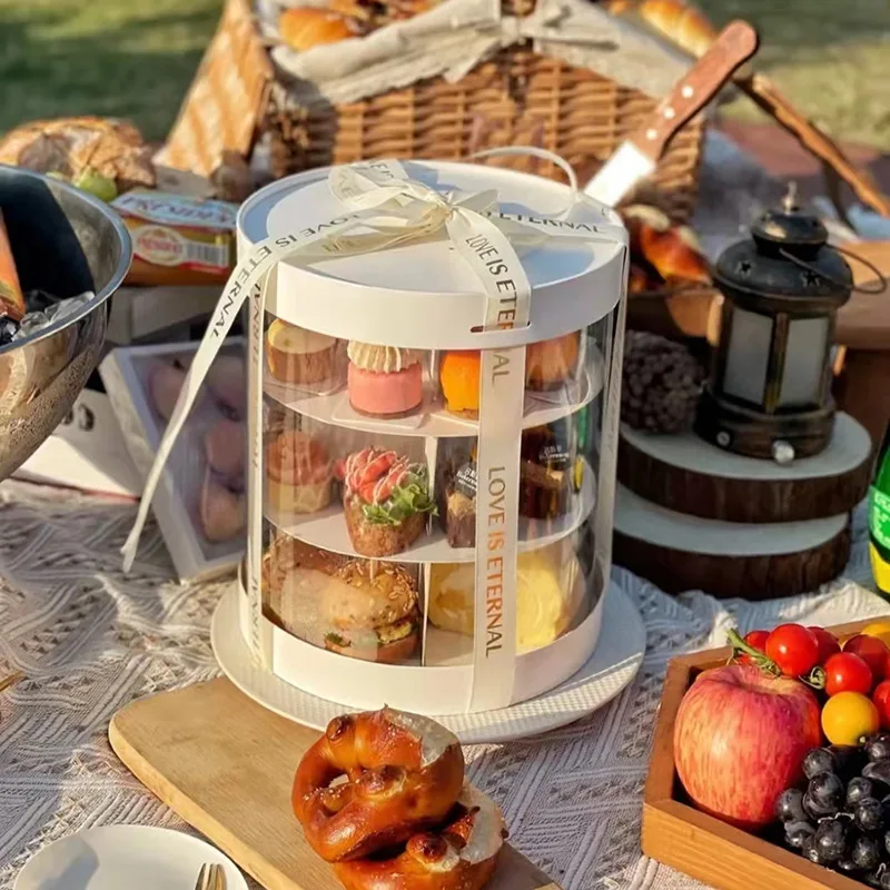 Caja-de-embalaje-de-exhibici-n-de-postre-franc-s-de-tres-capas-mesa-de ...