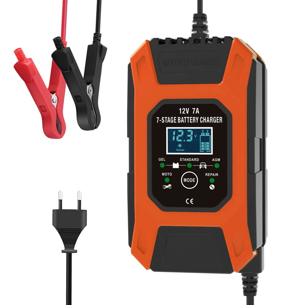 FOXSUR-12V-7A-Fully-Automatic-Smart-Charger-7-stage-for-Calcium-Gel-AGM ...