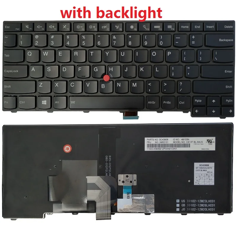 New-US-French-Russian-Backlit-Keyboard-For-Lenovo-IBM-ThinkPad-L440 ...