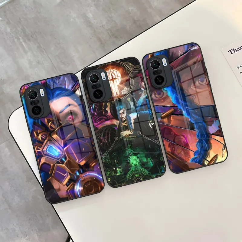 Anime-Arcane-Jinx-Phone-Case-Glass-For-Xiaomi-13-11-11T-12X-10-12Pro ...