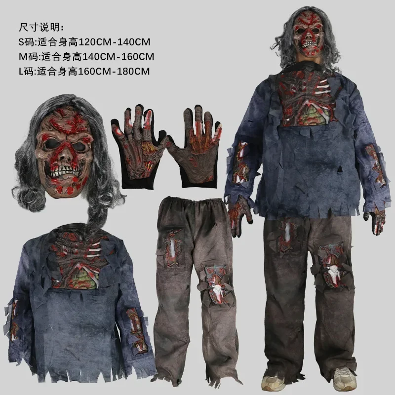 Hot-Adult-Children-Zombie-Skull-Cosplay-Terror-Demon-Child-Party ...