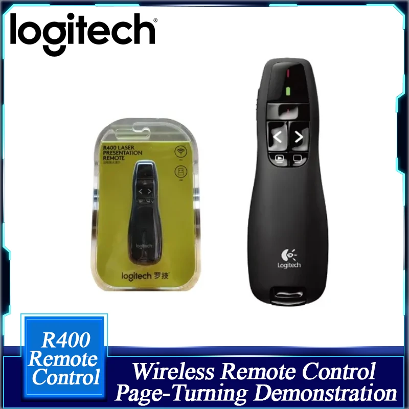 Original Logitech R400 Wireless USB Laser Pointer PPT Remote Control ...