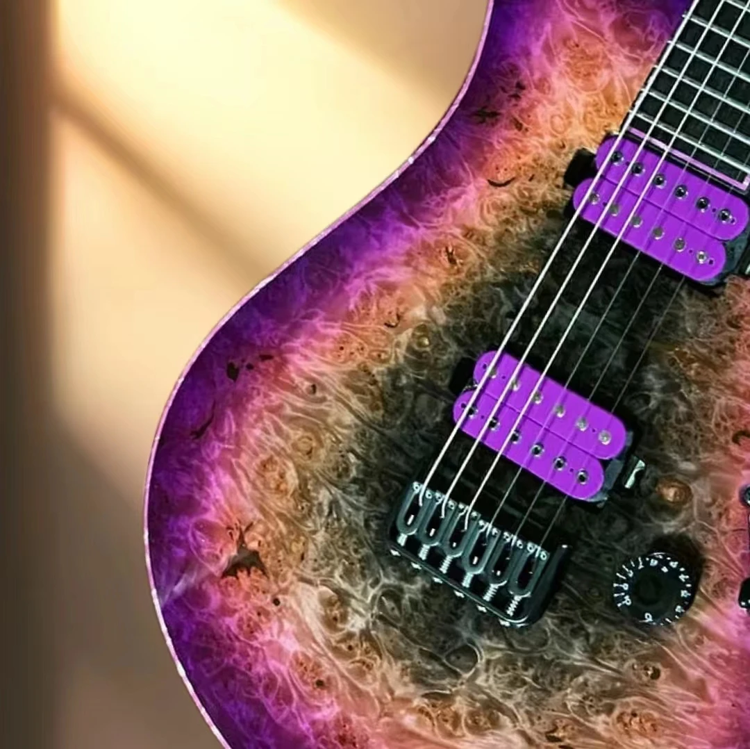 Super-Rare-Purple-Natural-Black-Burl-Birds-Eye-Maple-top-Electric ...