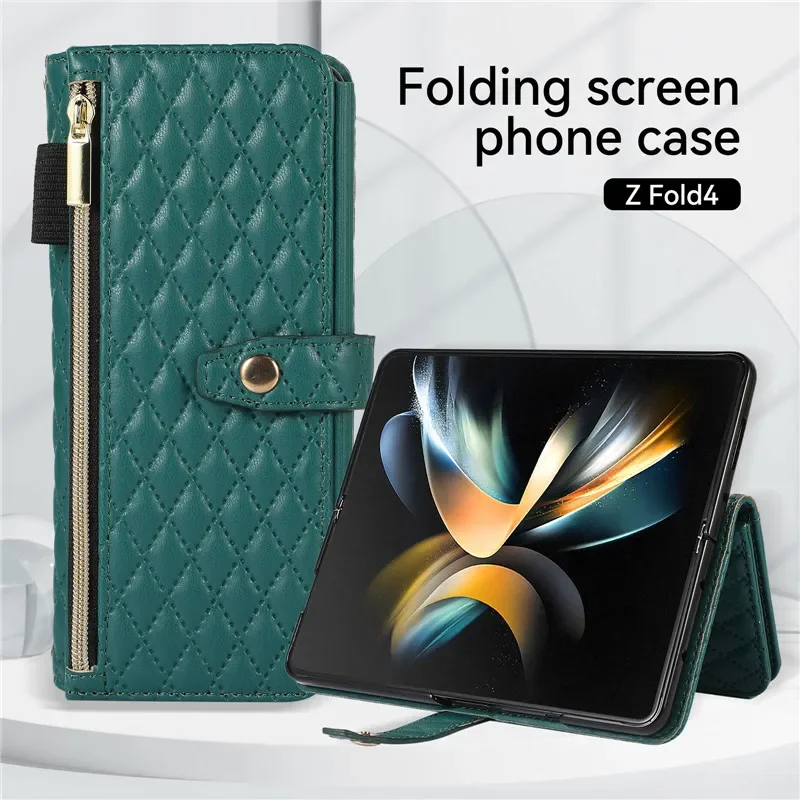 Long Lanyard Flip Leather Phone Case for Samsung Galaxy Z Fold 7 6 5 4 ...