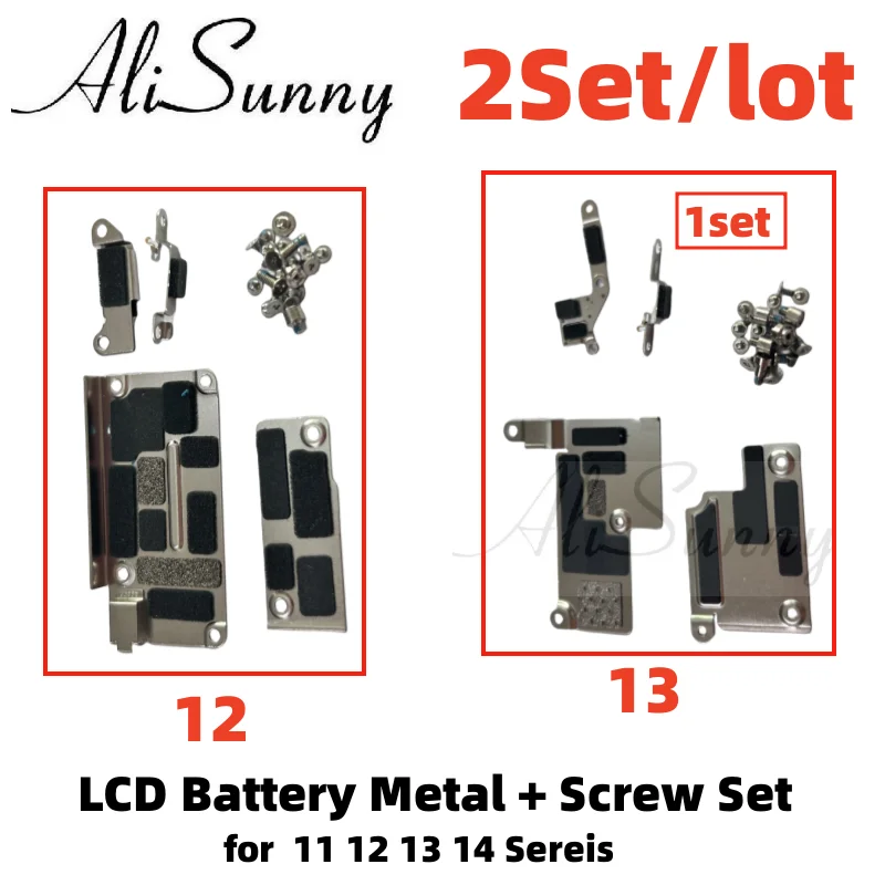 2Set-Inner-Metal-LCD-Battery-Cover-Plate-with-Screws-For-iPhone-11-12 ...