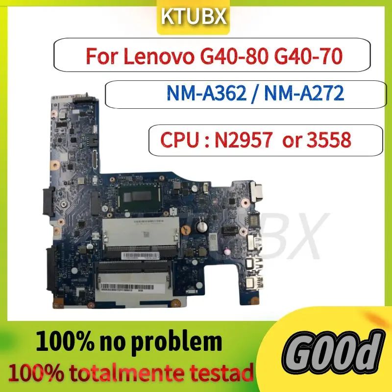 Placa base para portátil LENOVO NM-A362 NM-A272.For, G40-80 de 14 pulgadas, G40-70 CPU: 3558U ...