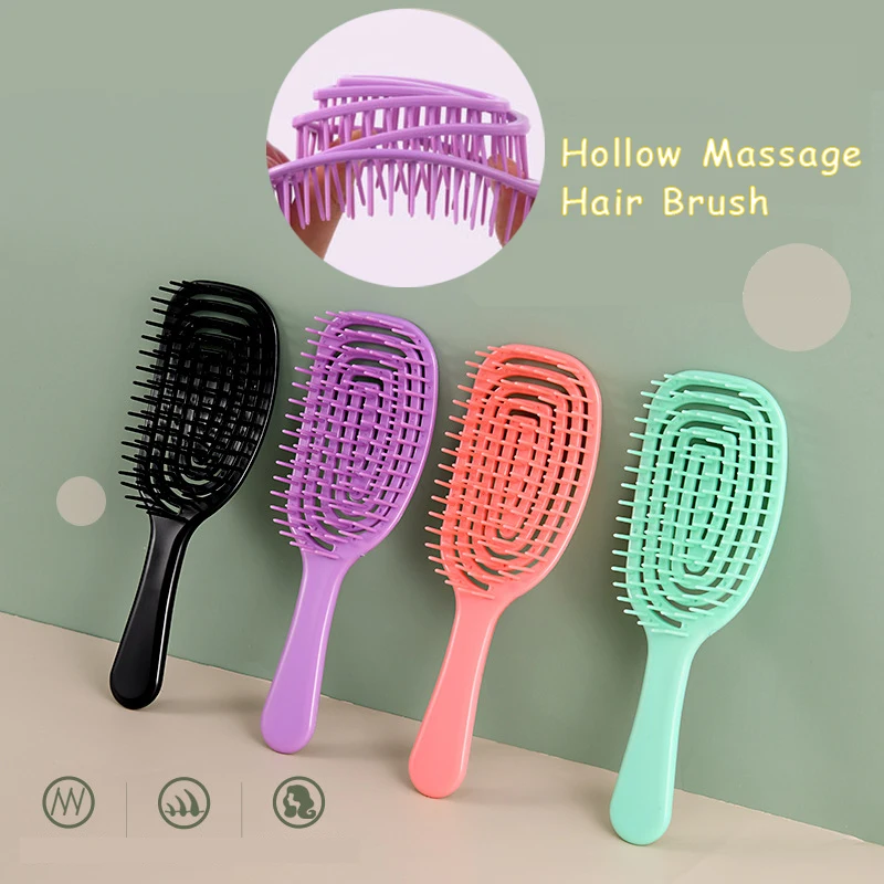 Hollow Out Hair Comb Detangling Hair Brush Large Plate Massage Combs ...