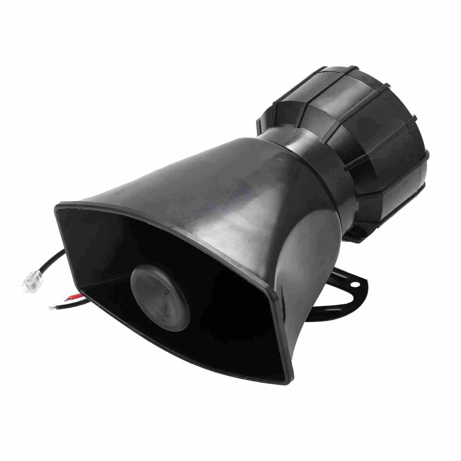 12V 80W Car Siren Horn Mic PA Hooter Alarm Horn Speaker 7 Siren Sounds ...