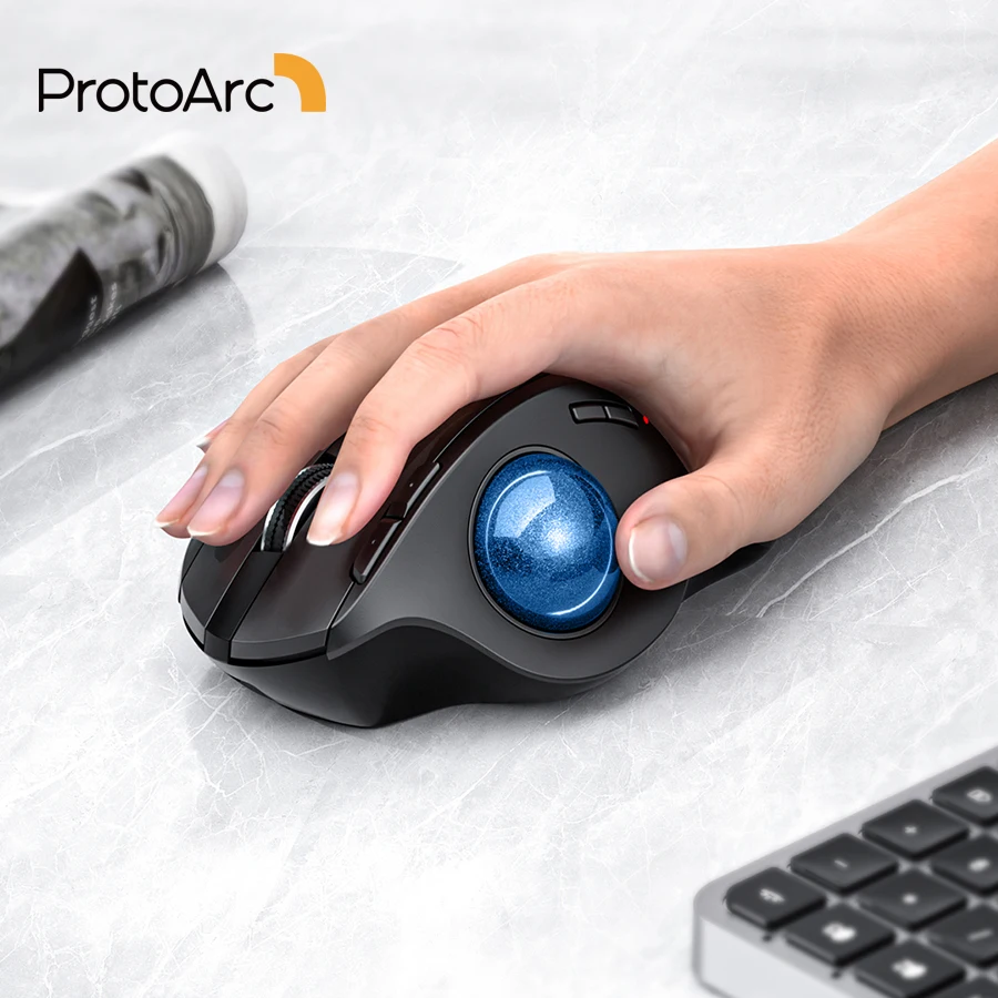 Protarc-rat-n-inal-mbrico-EM01-NL-con-Trackball-Mouse-ergon-mico ...