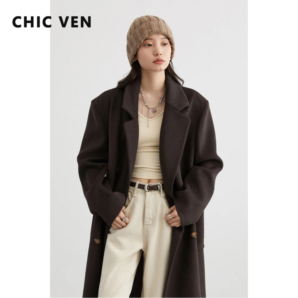 CHIC-VEN-Women-s-Woolen-Long-Coat-New-Double-Breasted-Trench-Coat-Woman ...
