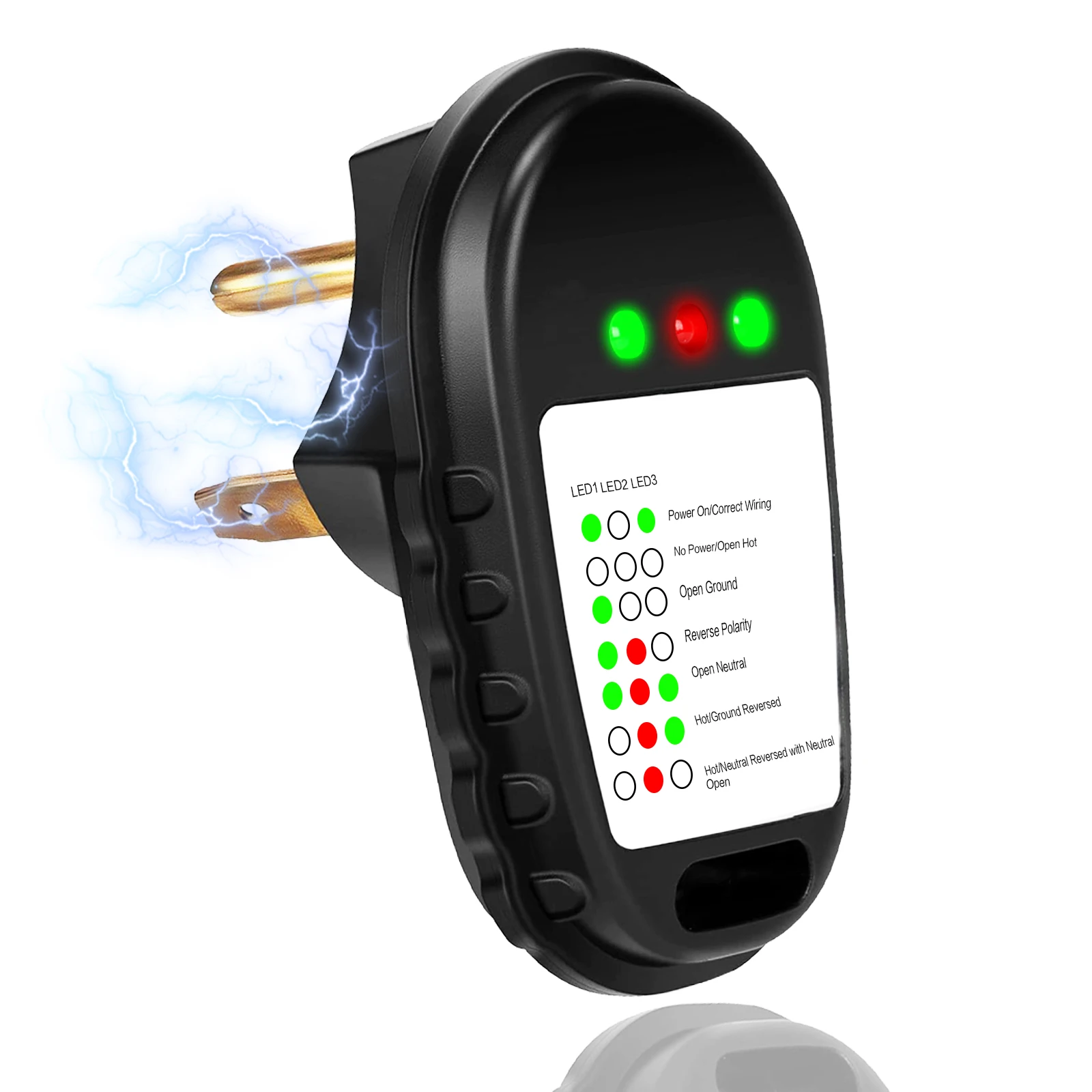 iztoss-30A-125V-50A-250V-RV-Power-Circuit-Tester-with-LED-Indicator ...