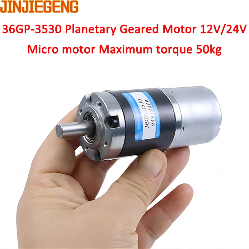 36mm DC Planetary Gear Motor 12v 24v Shaft Diameter 6mm/8mm 36GP-3530 Adjustable Speed Can CW ...
