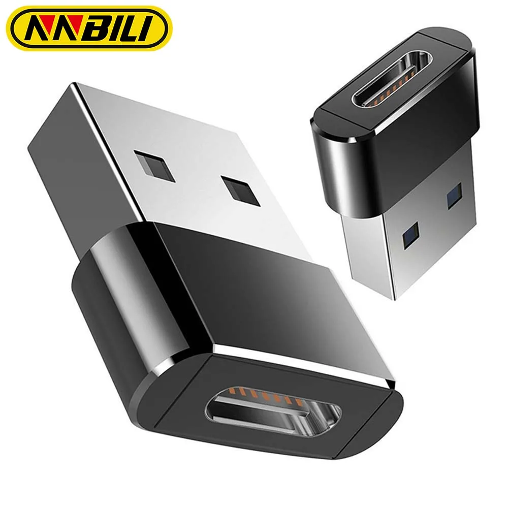 NNBILI 2Pcs USB To Type C OTG Adapter USB USB-C Male To Micro USB Type ...