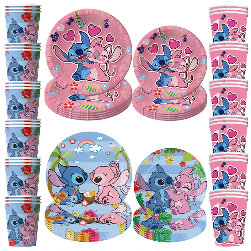 Disney-Stitch-Birthday-Party-Decorations-Lilo-Stitch-Tableware-Set ...