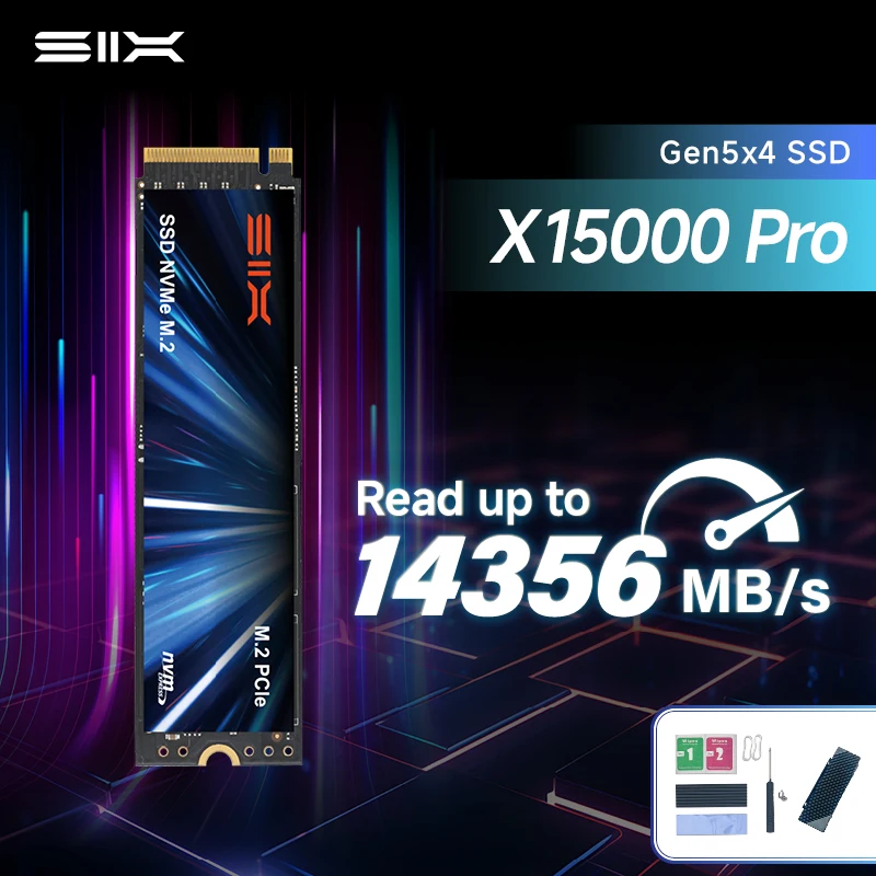 6개의 4TB 14356MB/s SSD, PCIe Gen5x4 NVMe, 2400TBW, LPDDR4 4GB DRAM 캐시 ...