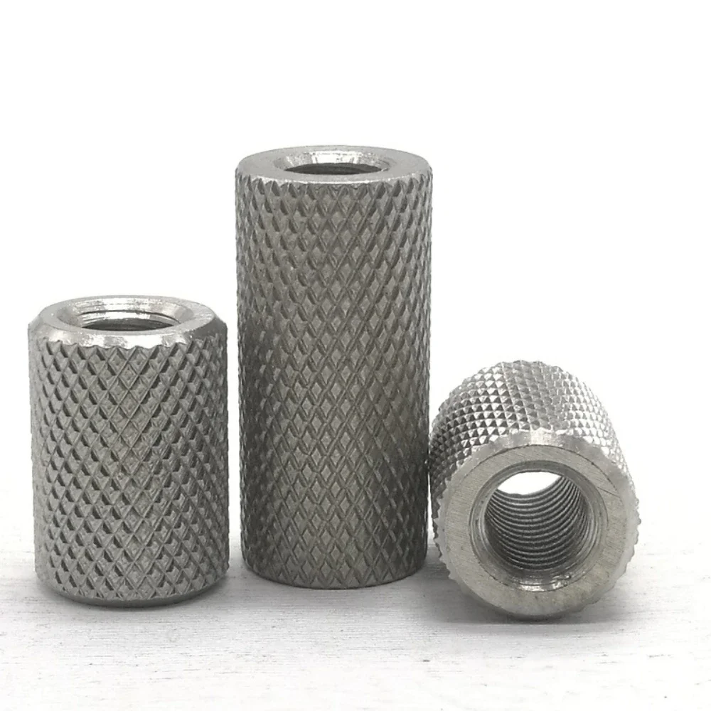 20pcs-Knurled-round-coupling-nut-M3-M4-M5-stainless-steel-Long-extend ...