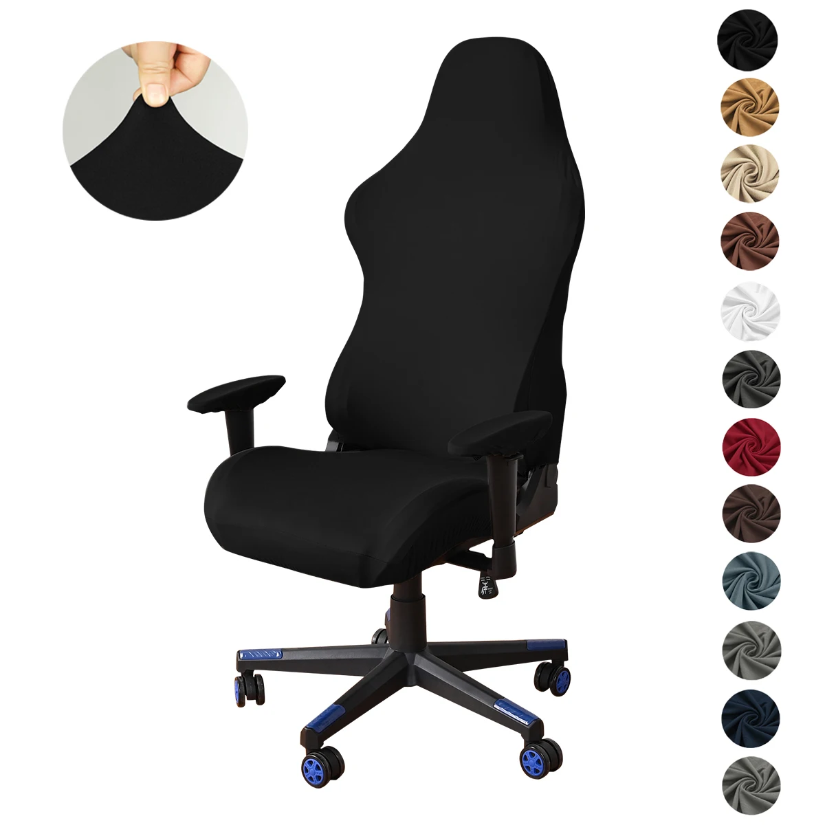 Gaming-Chair-Cover-Soft-Elasticity-Fleece-Shredded-milk-Solid-Color ...