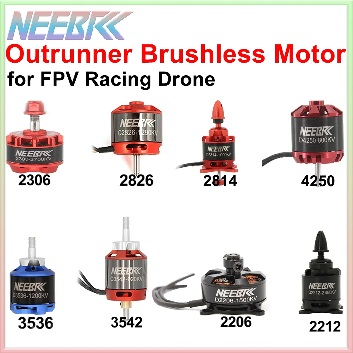 NEEBRC 2206 2212 2306 2814 2826 3536 3542 4250 Outrunner Brushless RC ...