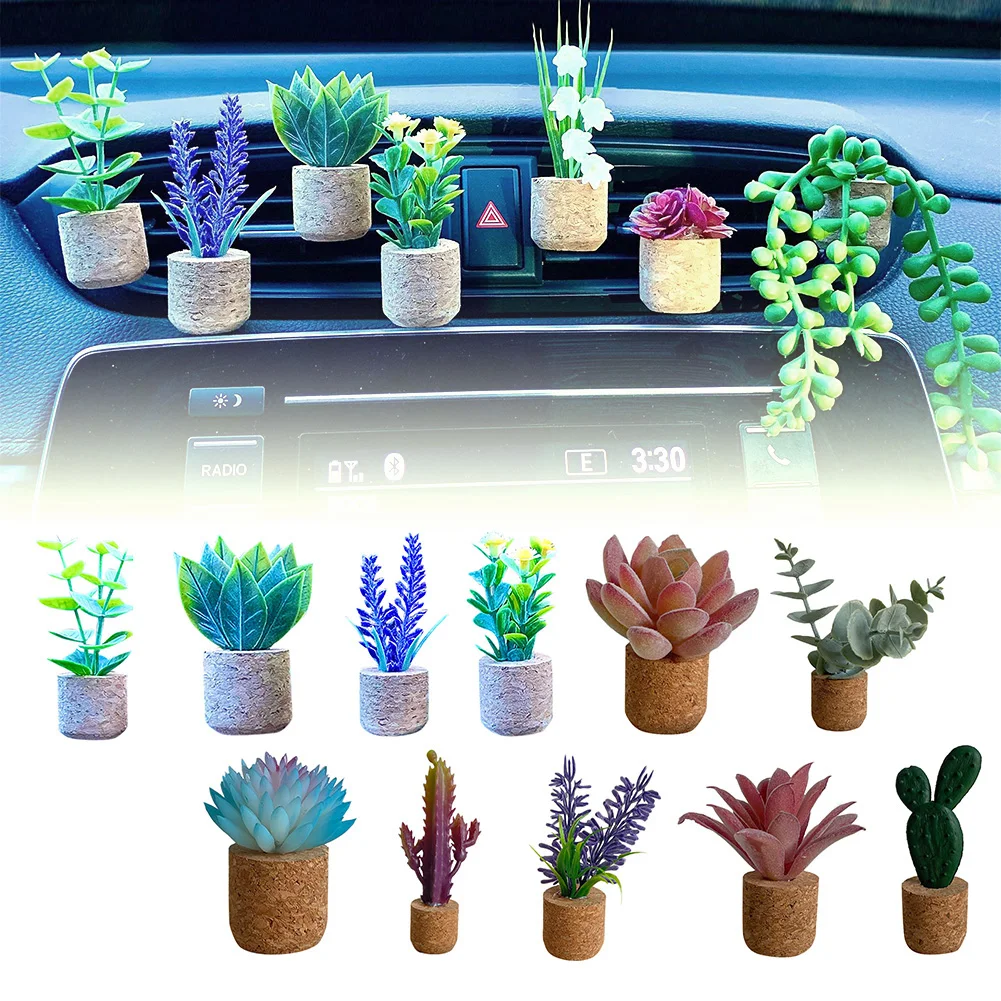 3D-Artificial-Plants-Shape-Aromatherapy-Vent-Car-Love-Air-Stone-Perfume ...