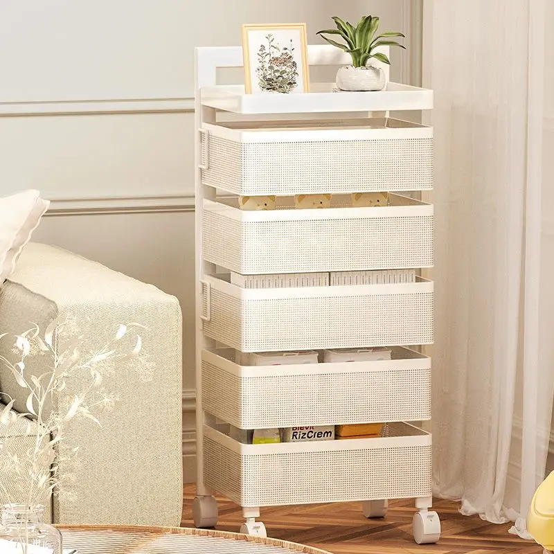 Multi-Storey-Cart-Durable-Rolling-Trolley-3-5Tier-Storage-Shelf-Movable ...