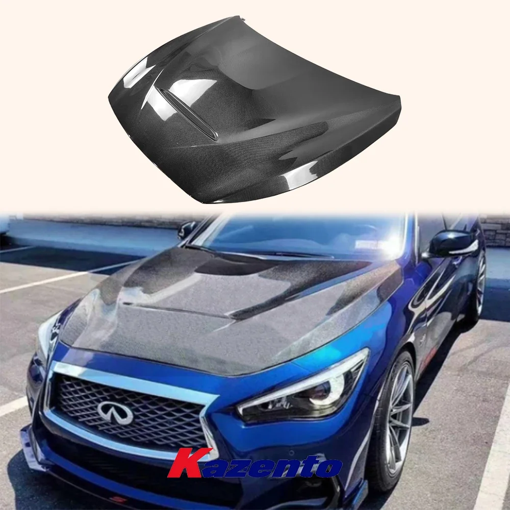 For-Infiniti-Q50-GTS-Style-Carbon-Fiber-Vented-Cooling-Front-Bumper ...