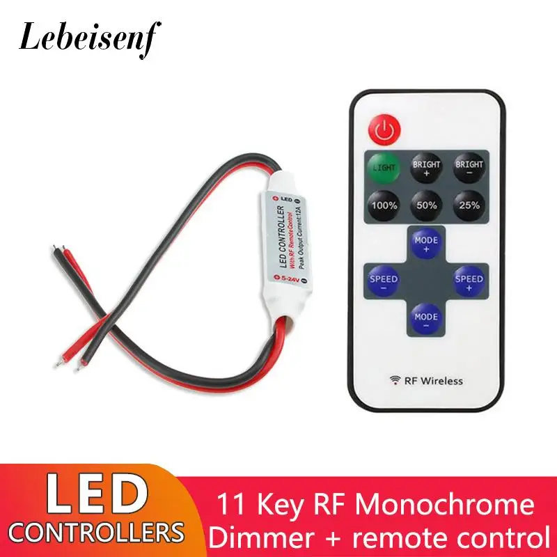 Mini LED monocromático LED Lighting Controller, Dimmer, 12A, 11 Button ...