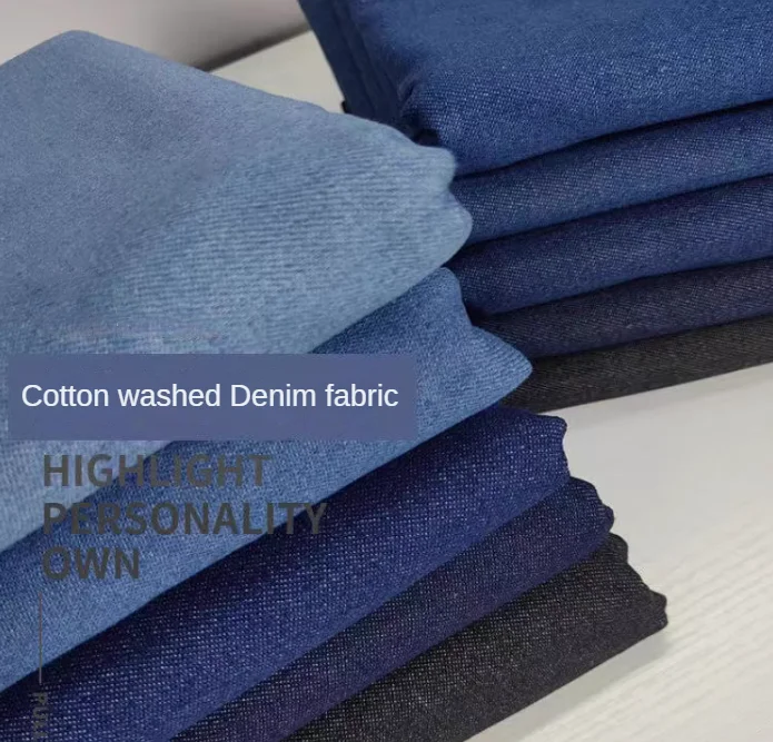 Stretch-Pure-Cotton-Denim-Fabric-By-The-Meter-for-Skirts-Coats-Sewing ...